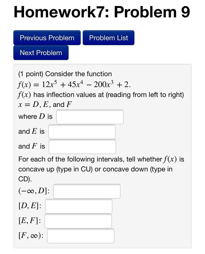 Solved Homework7: Problem 9 Previous Problem Problem List | Chegg.com Solved Homework7: Problem 9 Previous Problem Problem List | Chegg.com