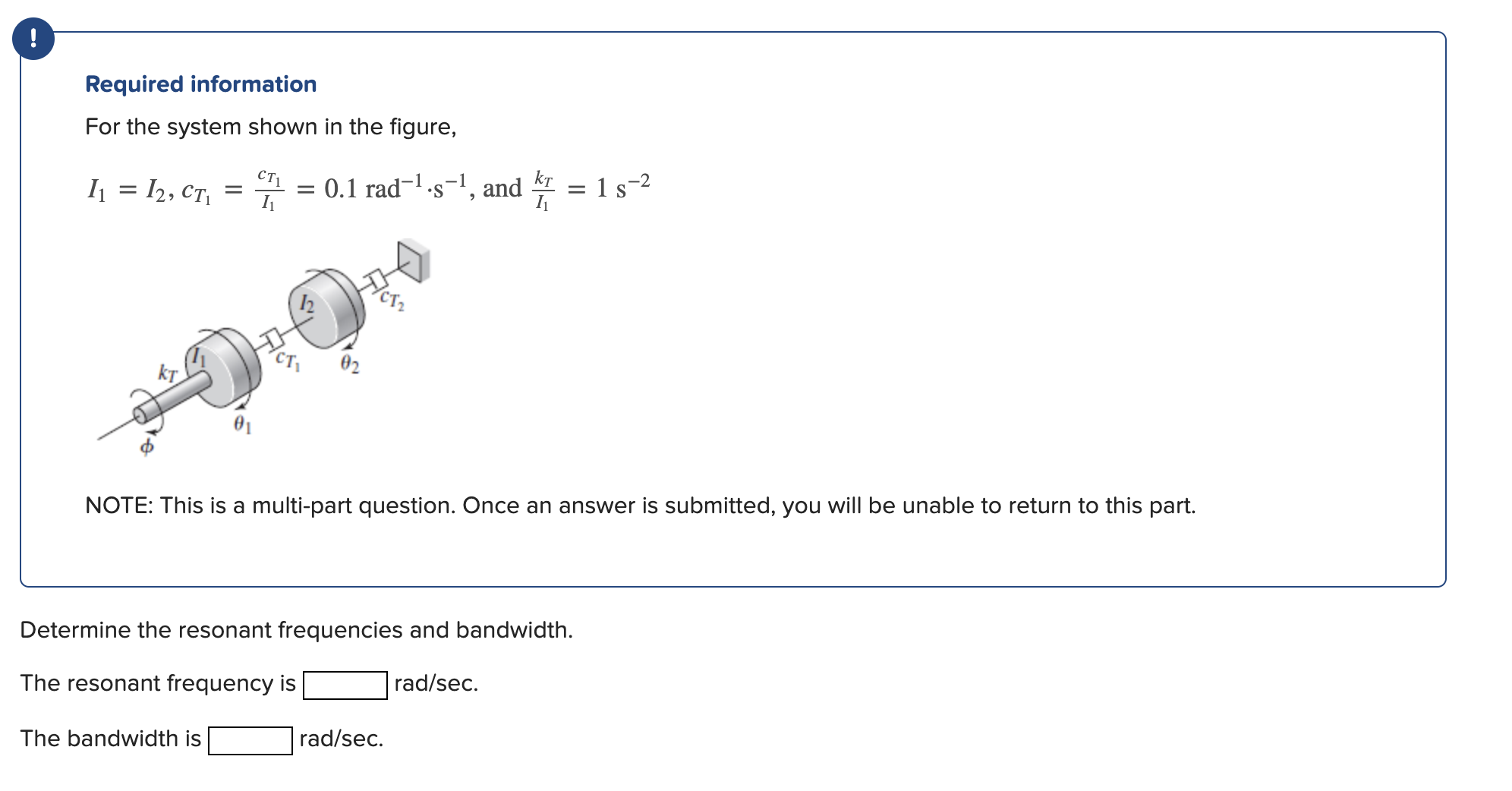 Solved Required information For the system shown in the | Chegg.com