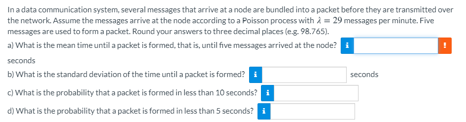 Solved In a data communication system, several messages that | Chegg.com