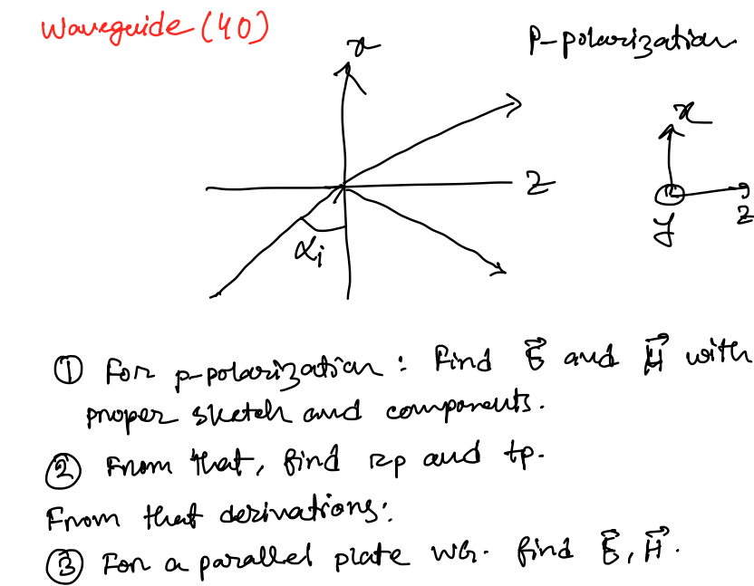 Solved Warregeide-(4n)polevization(1) ﻿For p-polarization: | Chegg.com