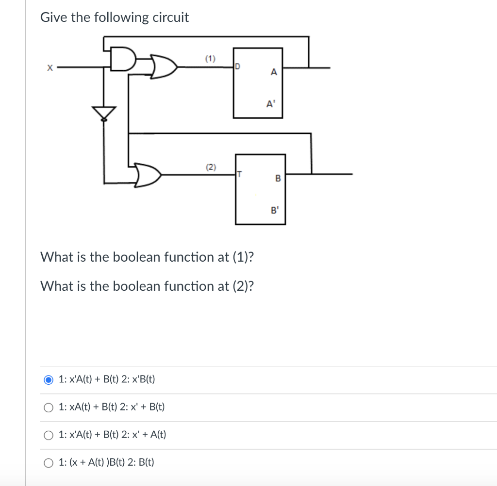 Solved Given the following circuit, what is the boolean | Chegg.com