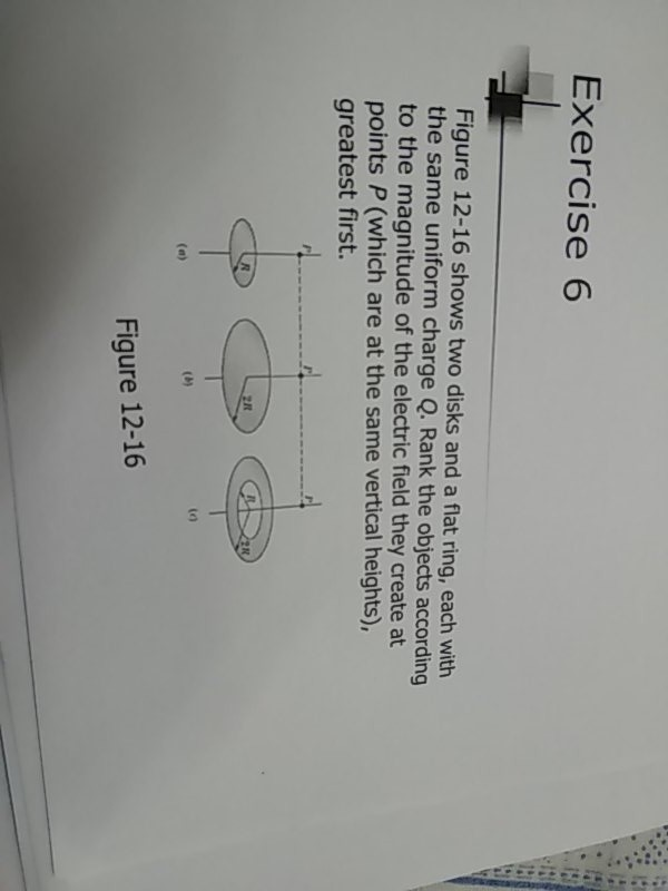 Solved Exercise 6 Figure 12-16 shows two disks and a flat | Chegg.com