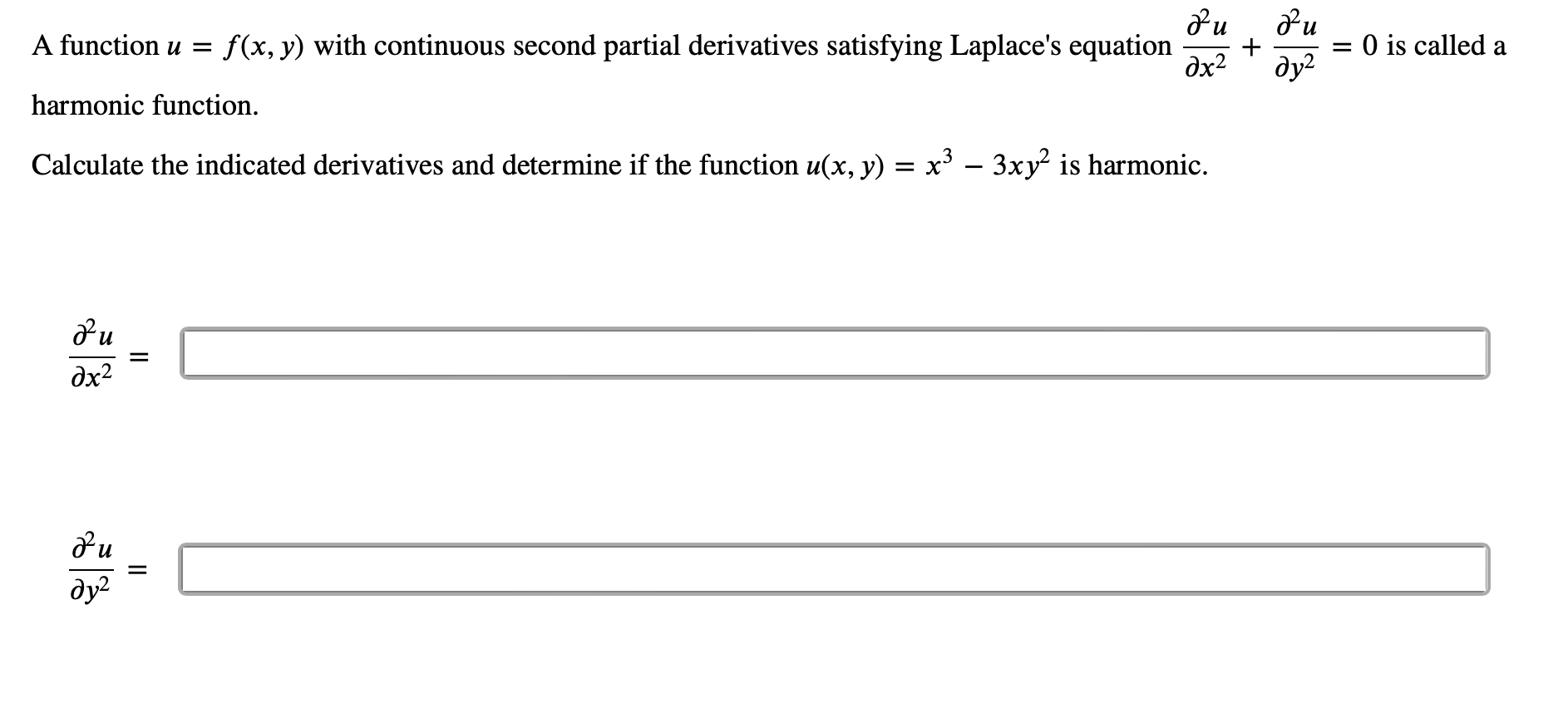 Solved A function u=f(x,y) with continuous second partial | Chegg.com