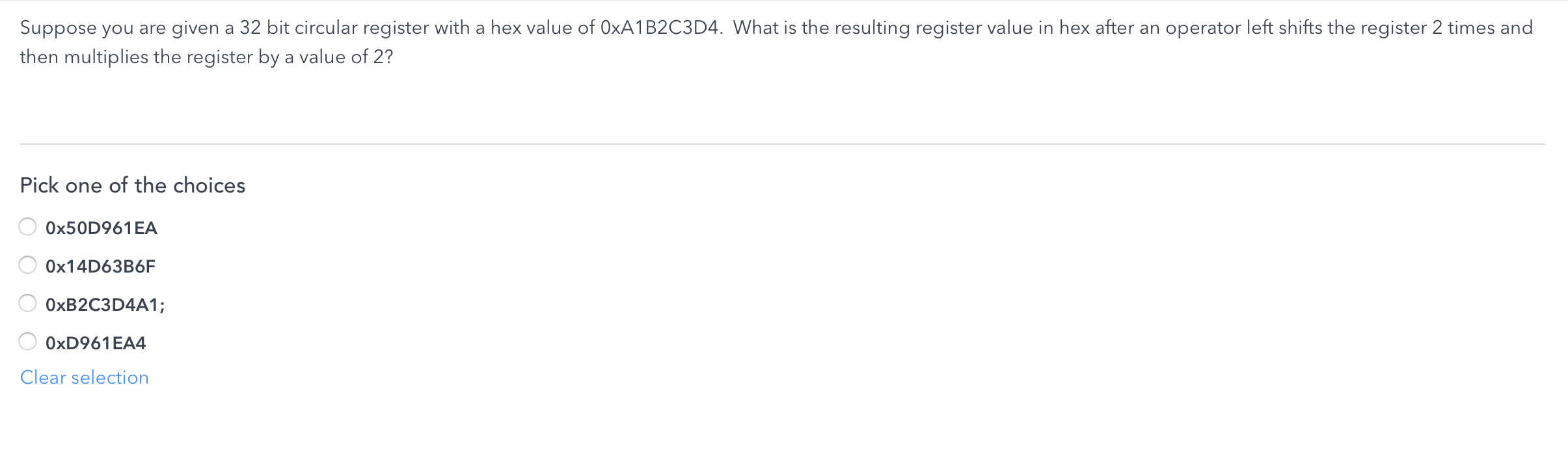 Solved Suppose you are given a 32 bit circular register with | Chegg.com