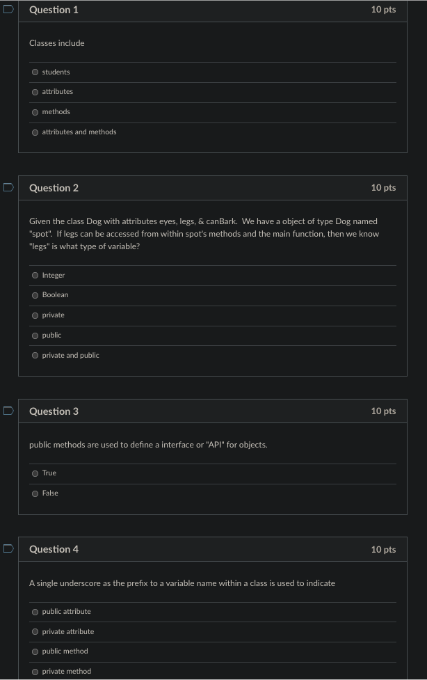 Solved D Question 1 10 pts Classes include O students O | Chegg.com