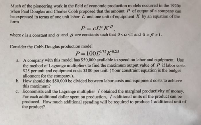 Solved Much of the pioneering work in the field of economic | Chegg.com