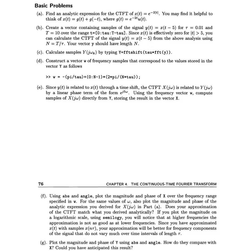 Basic Problems (a). Find an analytic expression for | Chegg.com