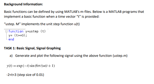 Solved Background Information: Basic functions can be | Chegg.com