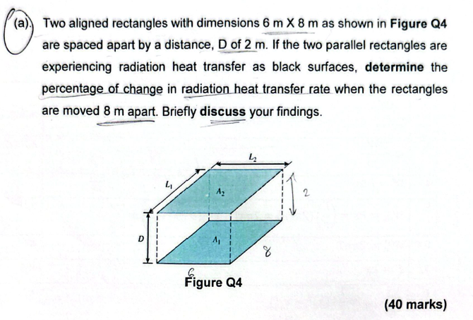 Solved (a). ﻿Two aligned rectangles with dimensions | Chegg.com
