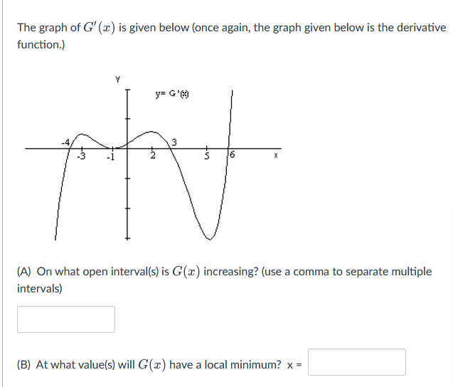 Solved (C) On what open interval(s) is G(x) concave down? | Chegg.com