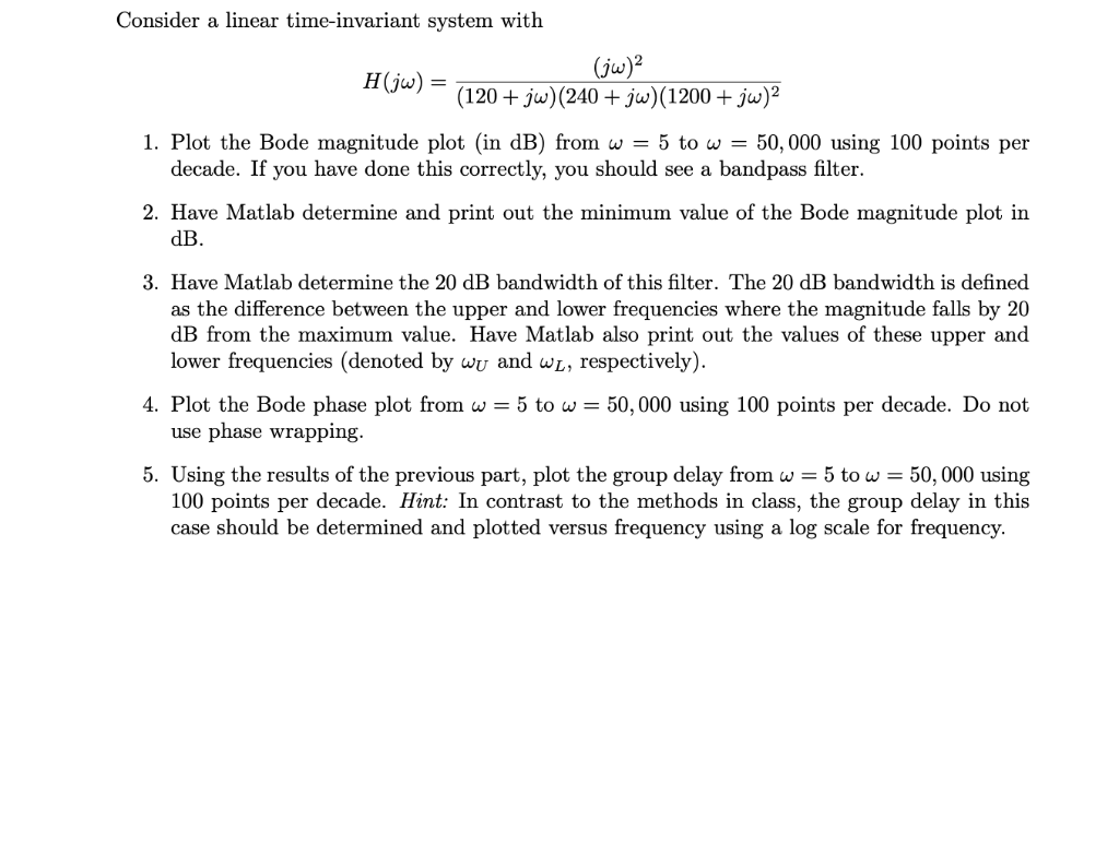Solved Consider a linear time-invariant system with | Chegg.com