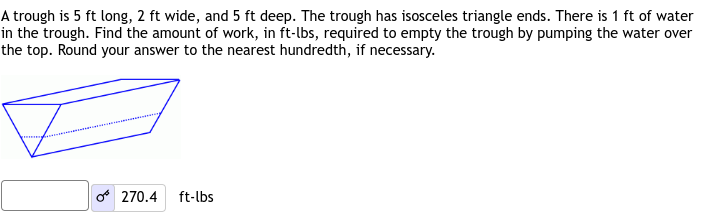Solved A trough is 5ft long, 2ft wide, and 5ft deep. The | Chegg.com