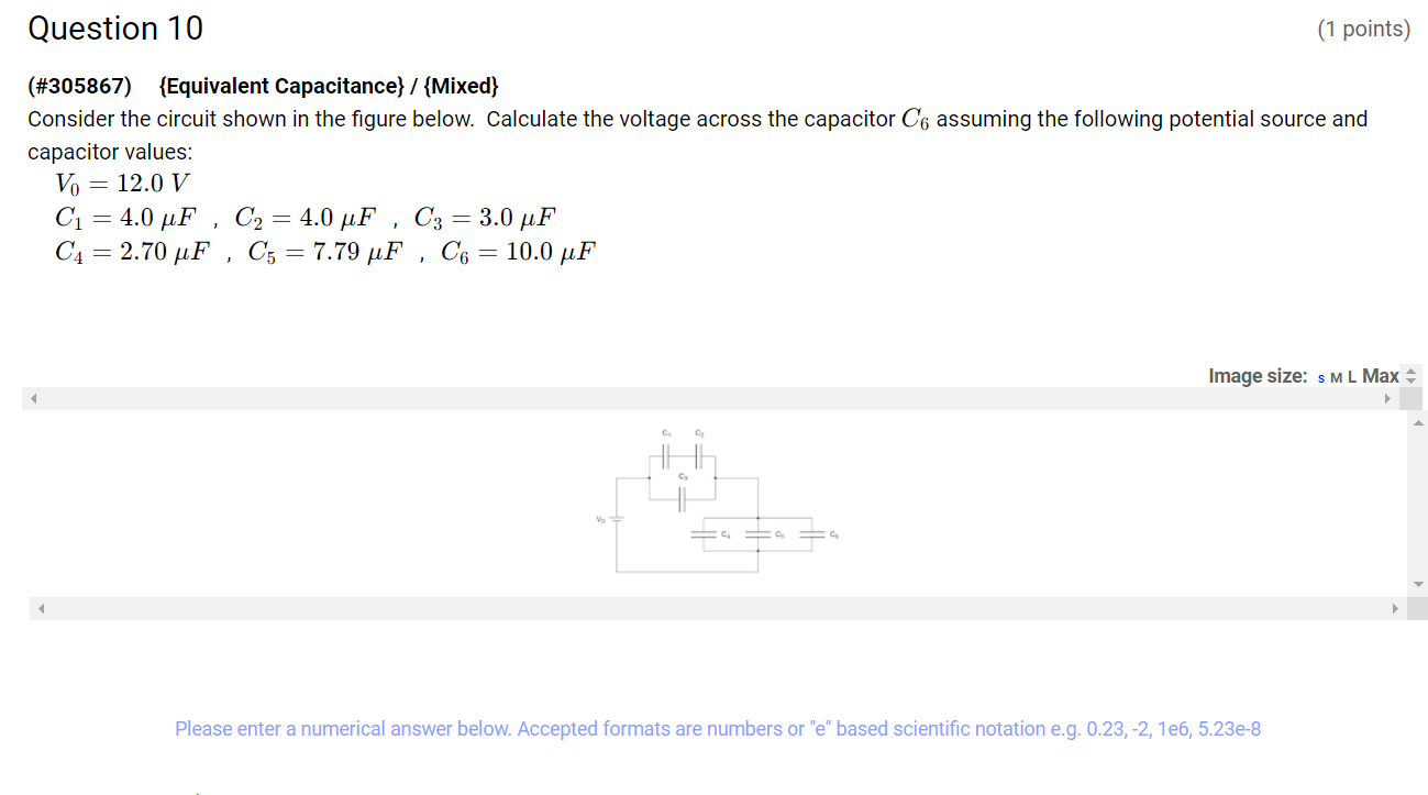 Solved (\#305867) \{Equivalent Capacitance } / { Mixed } | Chegg.com