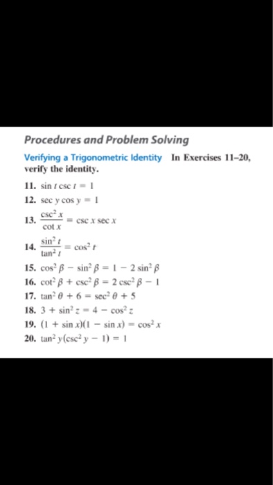 Solved Procedures and Problem Solving Verifying a | Chegg.com