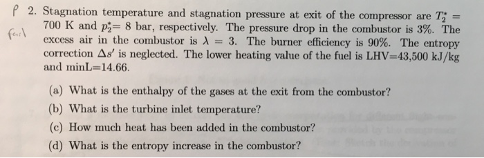 Solved Stagnation temperature and stagnation pressure at | Chegg.com