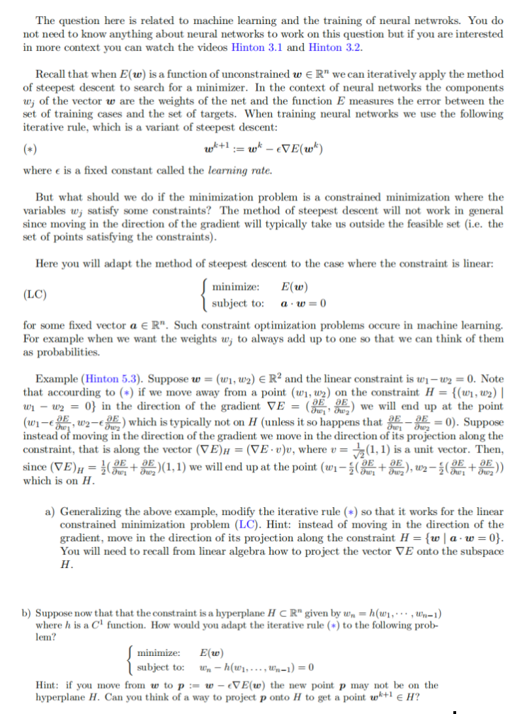 Solved The question here is related to machine learning and | Chegg.com