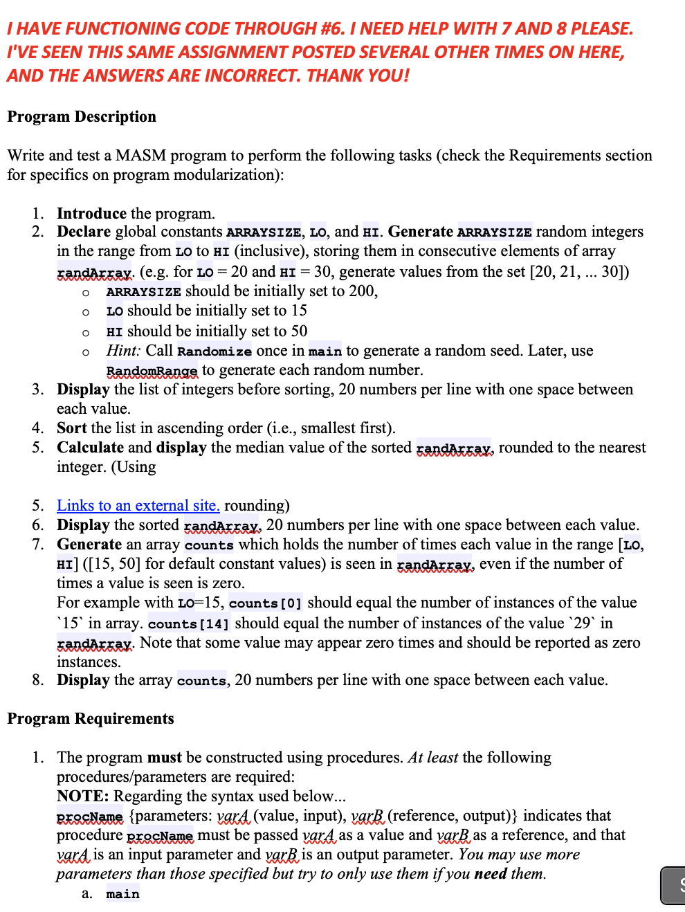 Solved I was asked by Chegg to edit my question because the | Chegg.com