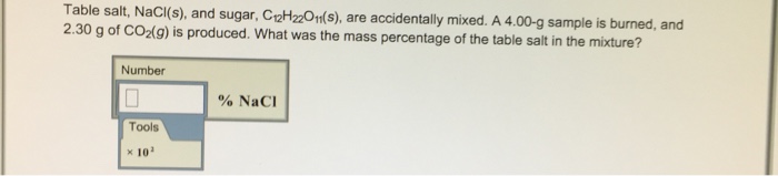Solved Table salt, NaCl(s), and sugar. C12H22O11(s), are | Chegg.com