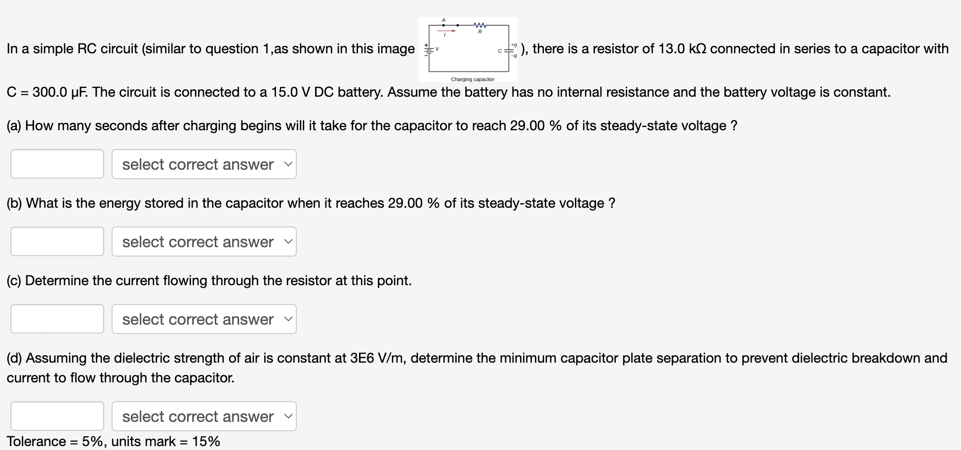 Solved In a simple RC circuit (similar to question 1,as | Chegg.com
