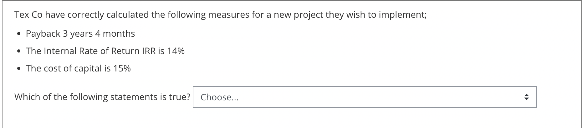Solved Tex Co have correctly calculated the following | Chegg.com