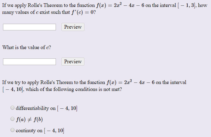 Solved If we apply Rolle's Theorem to the function f(x) = | Chegg.com