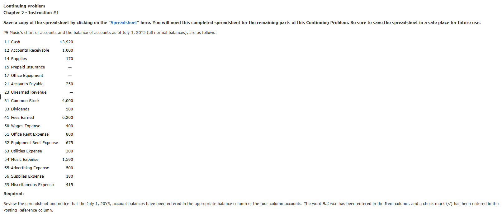 Solved Continuing Problem Chapter 2 - Instruction \# 1 PS | Chegg.com