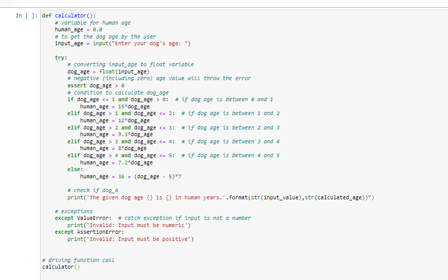 Solved "How Old is Your Dog in Human Years?" Calculator In | Chegg.com