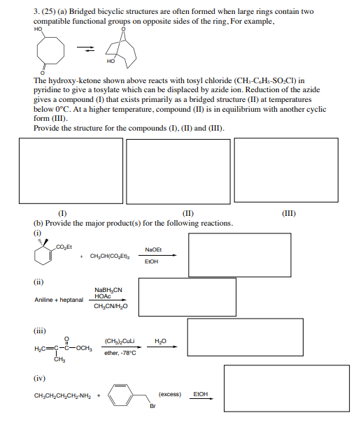 Solved 3.(25) (a) Bridged bicyclic structures are often | Chegg.com