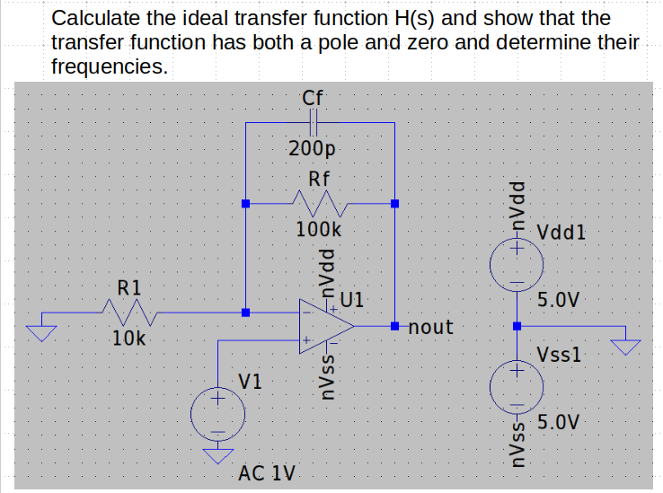 Solved Calculate the ideal transfer function H(s) and show | Chegg.com