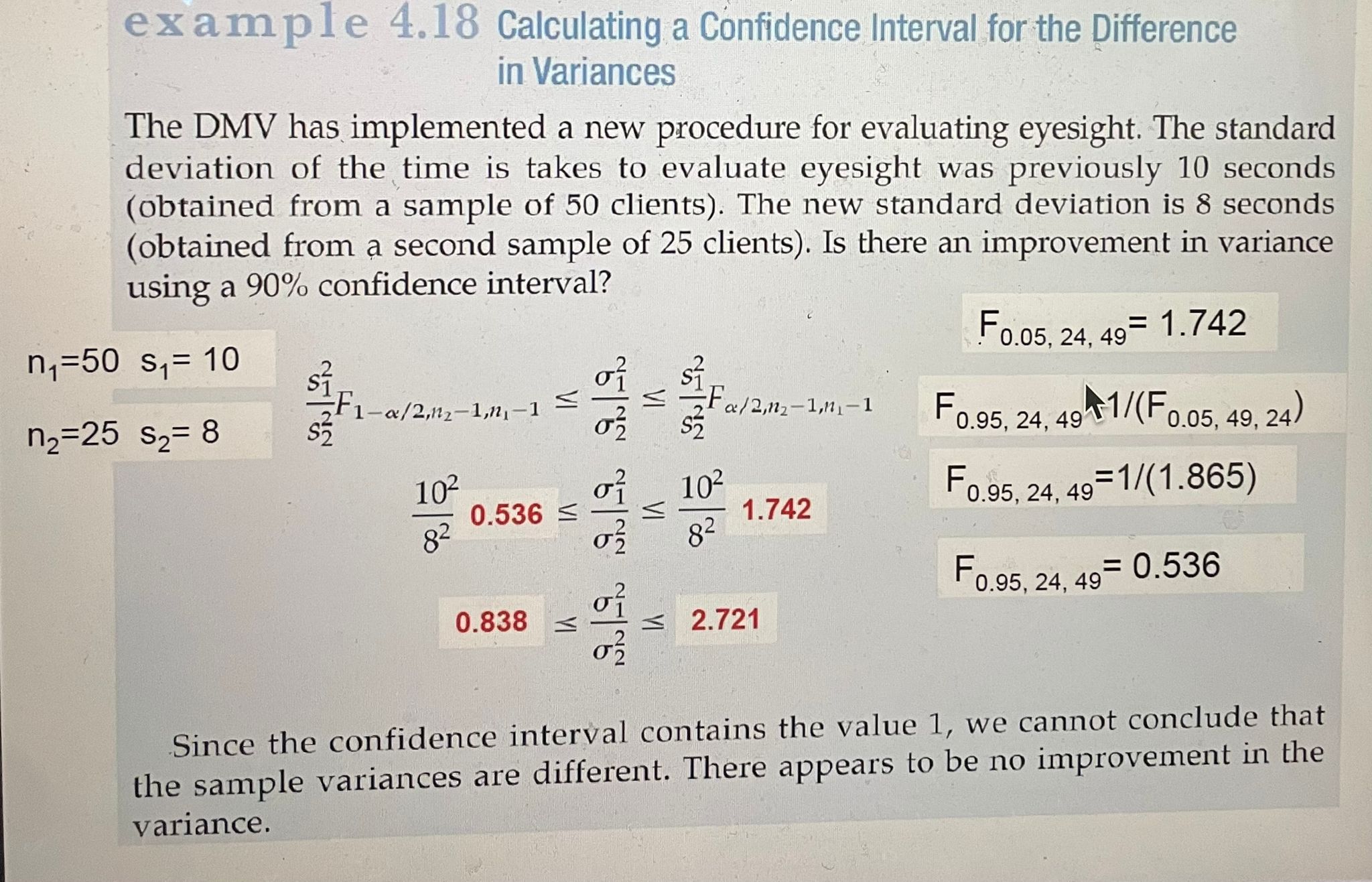 Solved example 4.18 Calculating a Confidence Interval for | Chegg.com