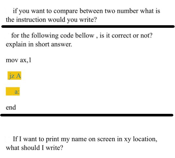 Solved If you want to compare between two number what is | Chegg.com