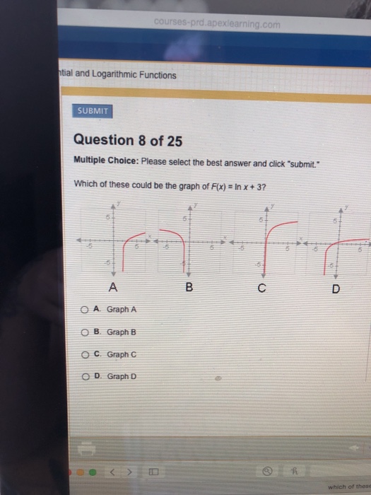 Solved courses-prd.apexlearning.com tial and Logarithmic | Chegg.com