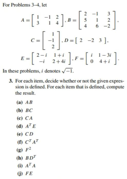 Solved For Problems 3-4, let | Chegg.com