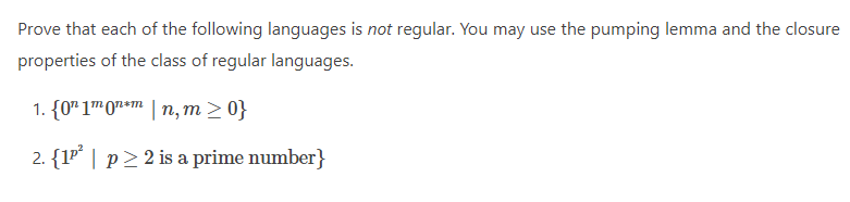 Solved Prove that each of the following languages is not | Chegg.com