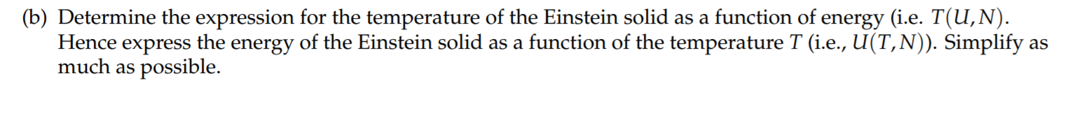 Solved 5. (20 points) Consider a large Einstein solid | Chegg.com