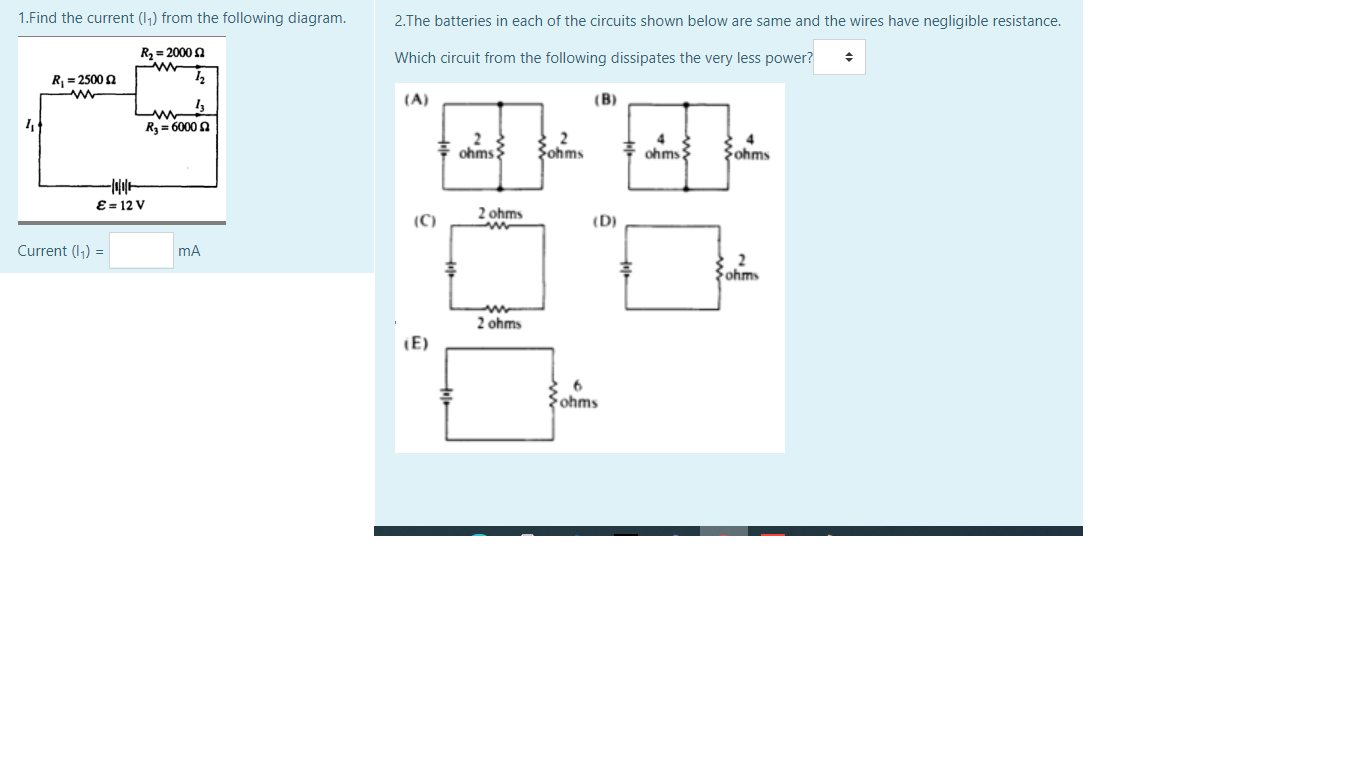 Solved 1.Find the current (14) from the following diagram. | Chegg.com