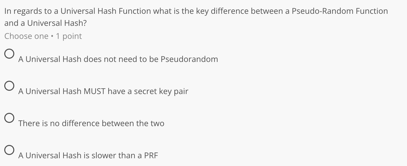 Solved In regards to a Universal Hash Function what is the | Chegg.com
