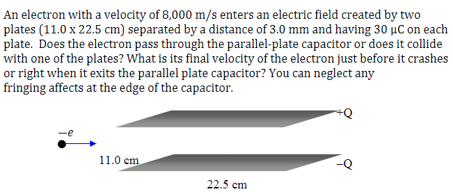 Solved An Electron With A Velocity Of 8 000 M S Enters An
