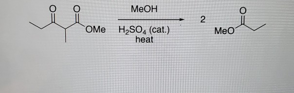 Solved Meoh Ome H2so4 Cat Heat Meo Chegg