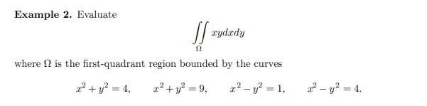 Solved evaluate double integral by change of variableExample | Chegg.com