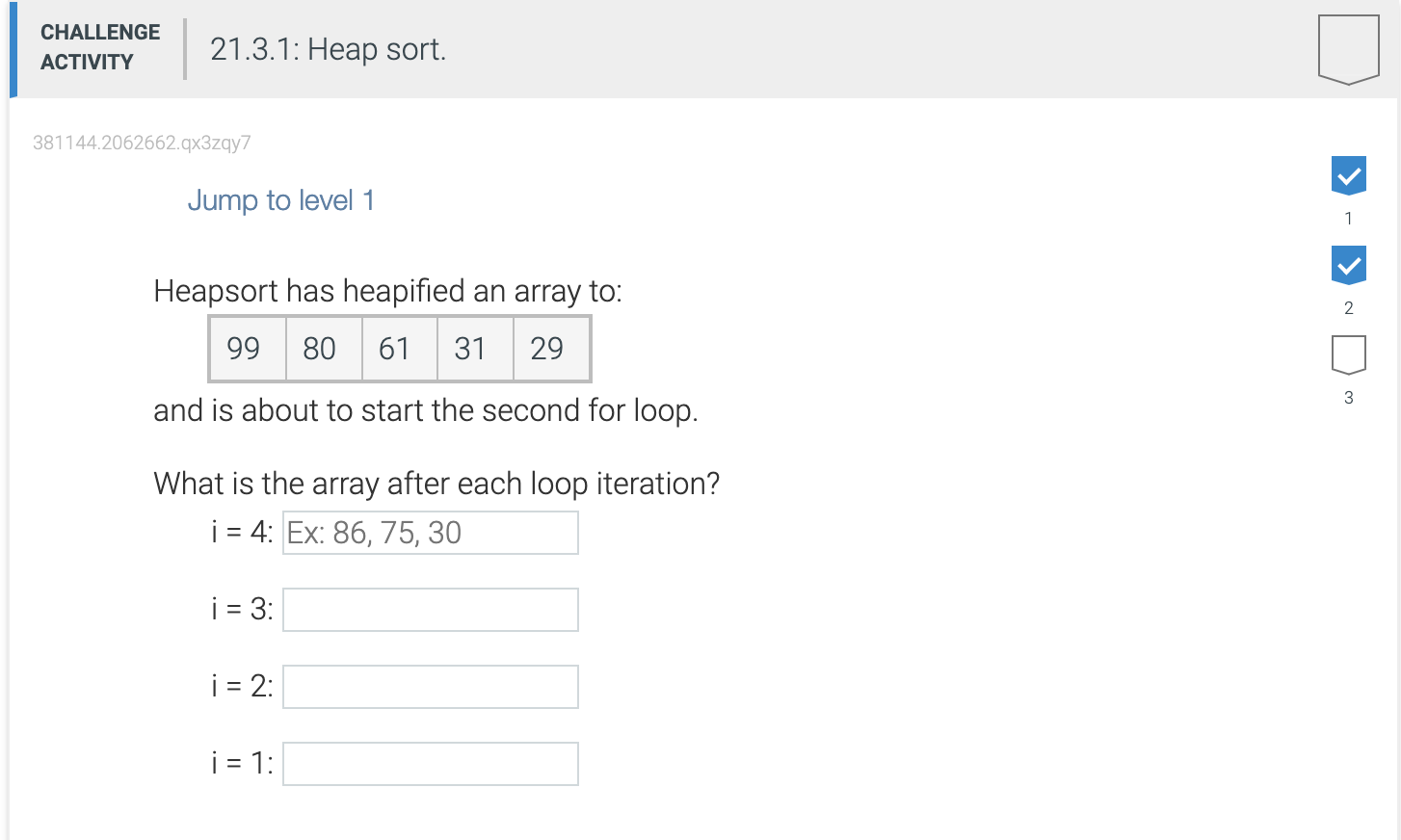 Solved CHALLENGE ACTIVITY 21.3.1: Heap sort. | Chegg.com