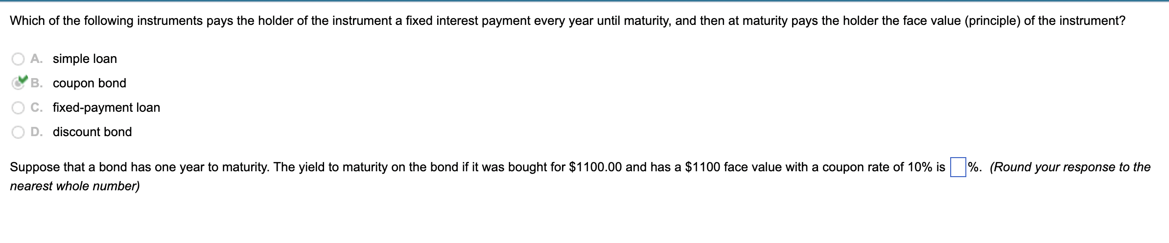 Solved Which of the following instruments pays the holder of | Chegg.com