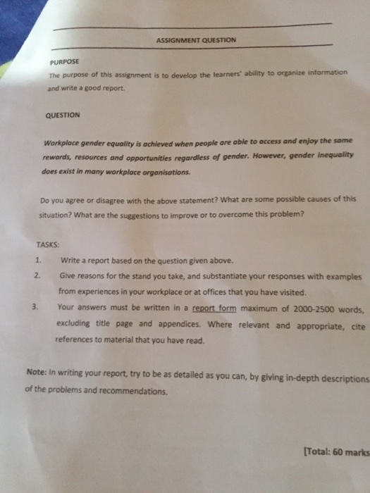 Solved ASSIGNMENT QUESTION PURPOSE The purpose of this | Chegg.com