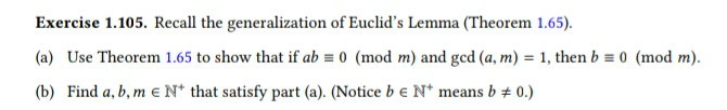 Solved Exercise 1.105. Recall the generalization of Euclid's | Chegg.com