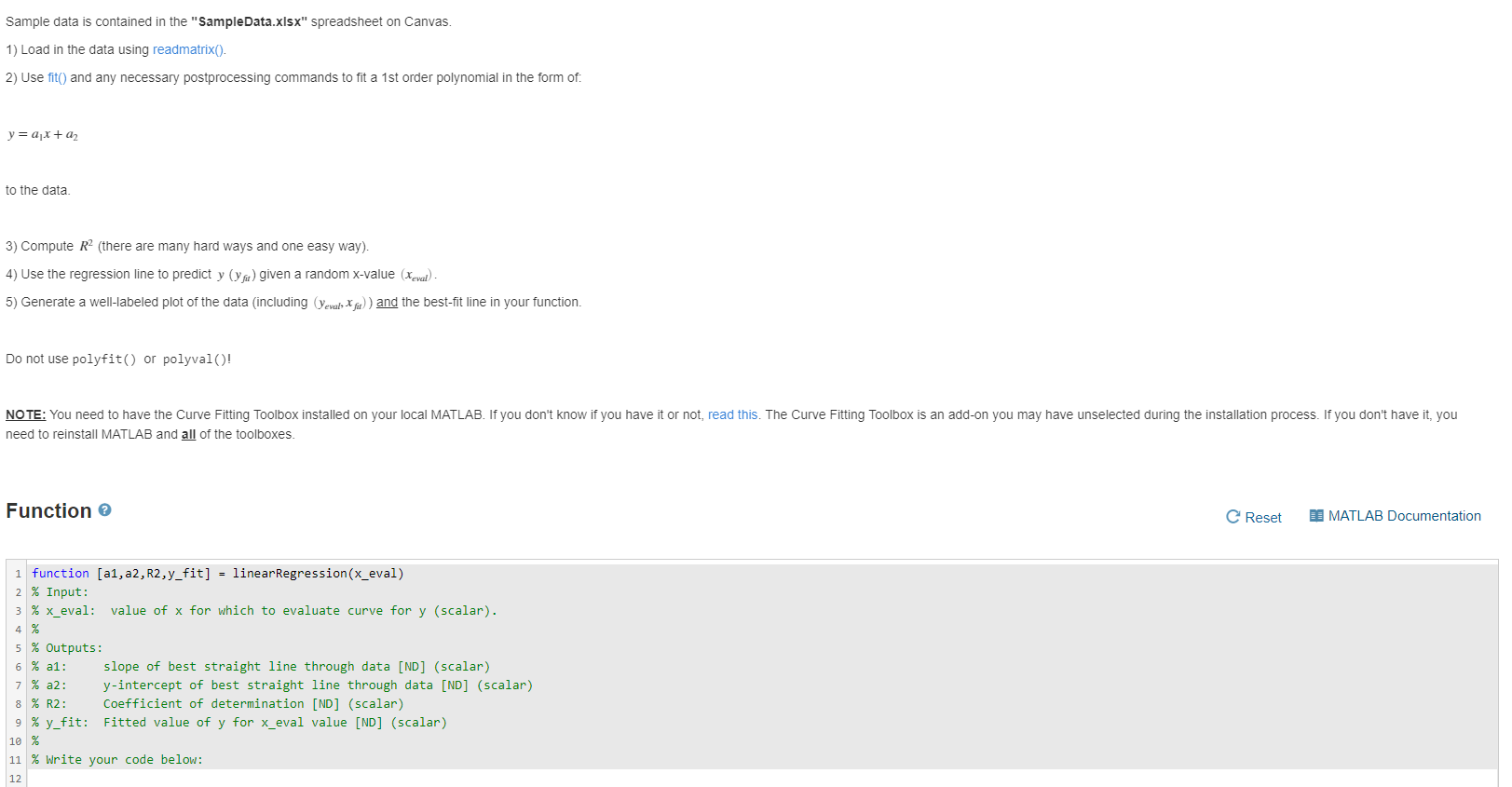 Solved Sample data is contained in the "SampleData.xlsx" | Chegg.com