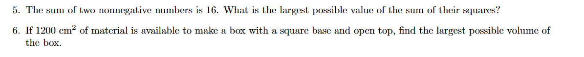Solved The sum of two nonnegative numbers is 16 . ﻿What is | Chegg.com