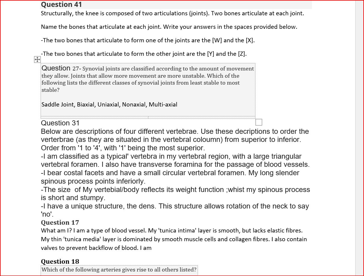 Solved Question 41 Structurally, the knee is composed of two | Chegg.com