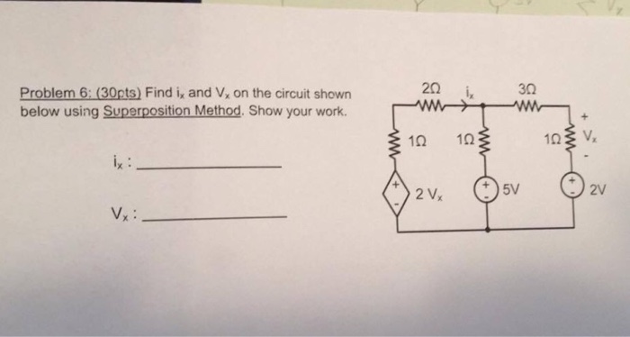 Solved Find i_x and V_x on the circuit shown below using | Chegg.com