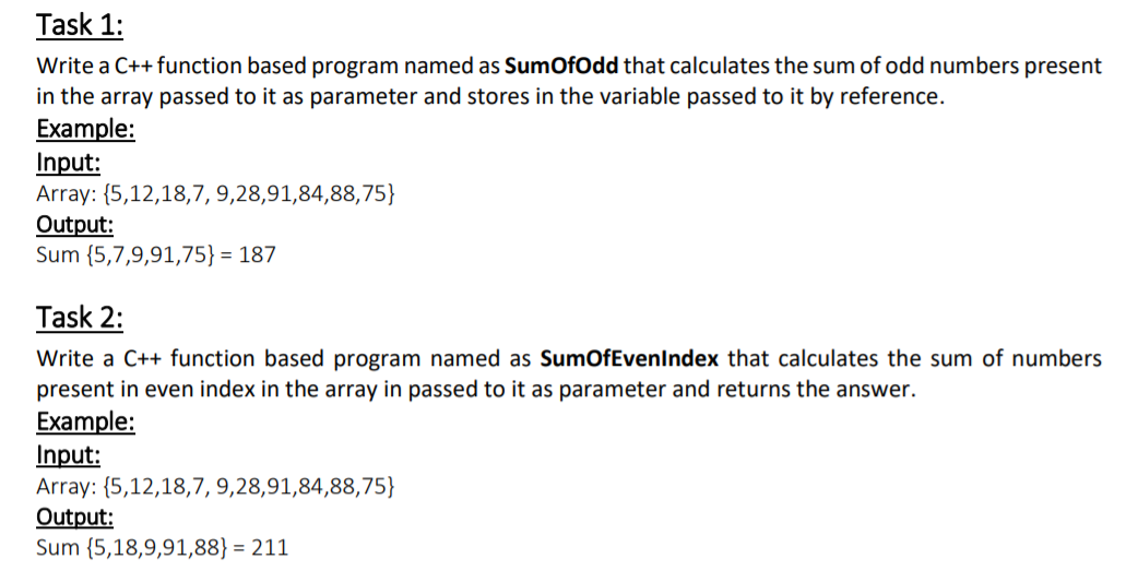 Solved Task 1 Write A C Function Based Program Named As 9258