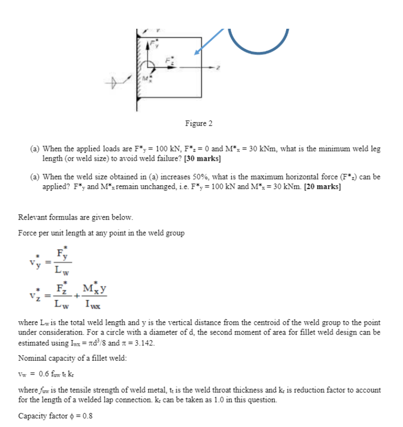 A circular hollow section (CHS) is fillet welded | Chegg.com